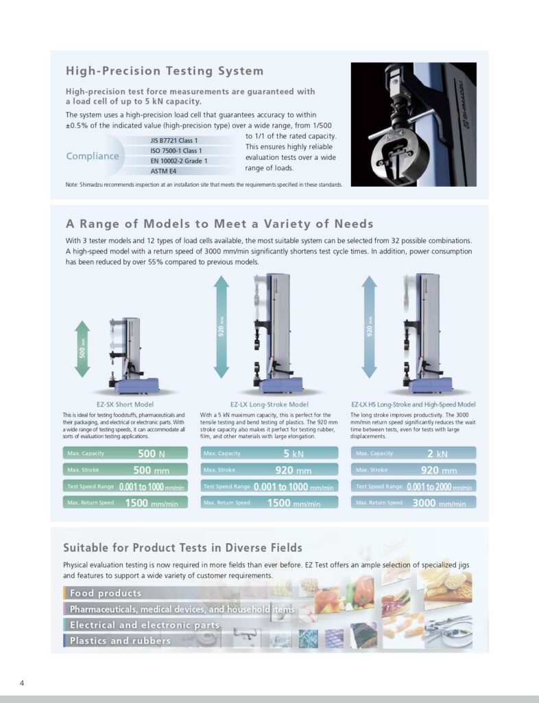 จำหน่าย SHIMADZU EZ-X Series | Universal / Tensile Testing Machine ...